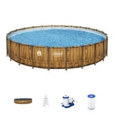"Coleman Swim Set: Power Steel 24' x 52"" Above Ground Pool Set with ...