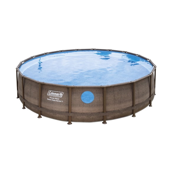 "Coleman Round Power Steel Frame II Swim Vista 18' x 48"" Above Ground ...