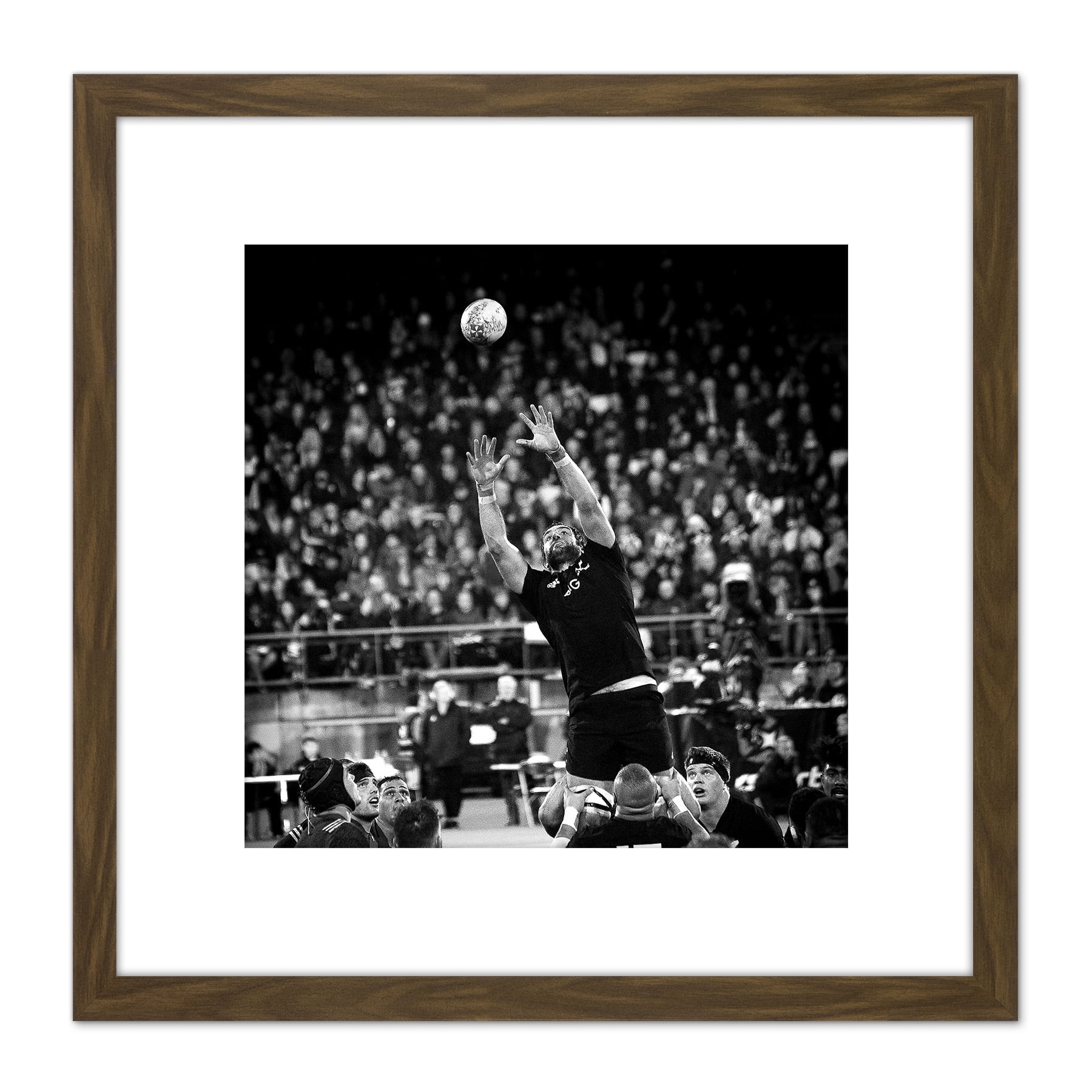 Coleman Rugby Line Out New Zealand Photo 8X8 Inch Square Wooden Framed ...