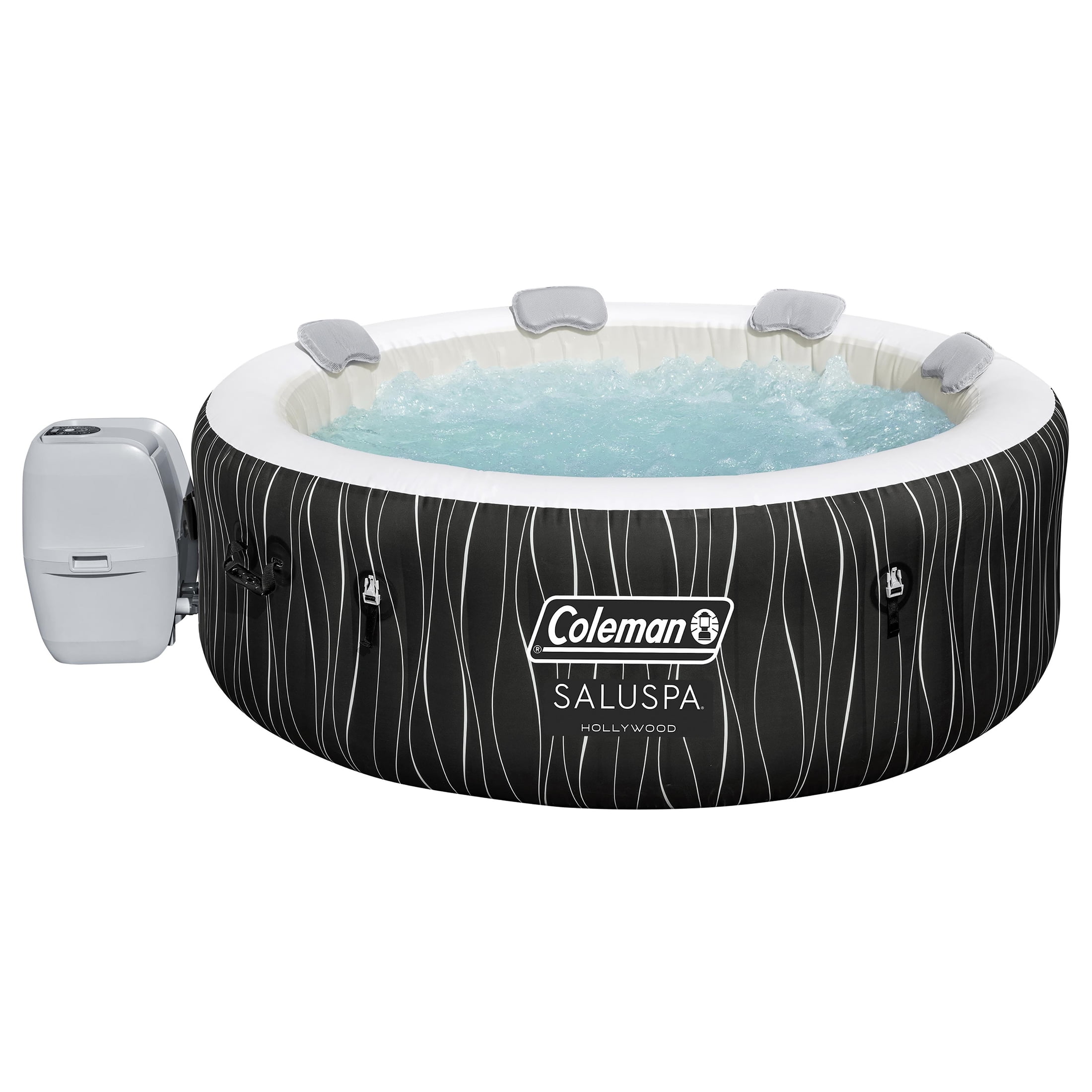 Coleman SaluSpa Hollywood Luxe AirJet Round Inflatable Hot Tub with LED ...