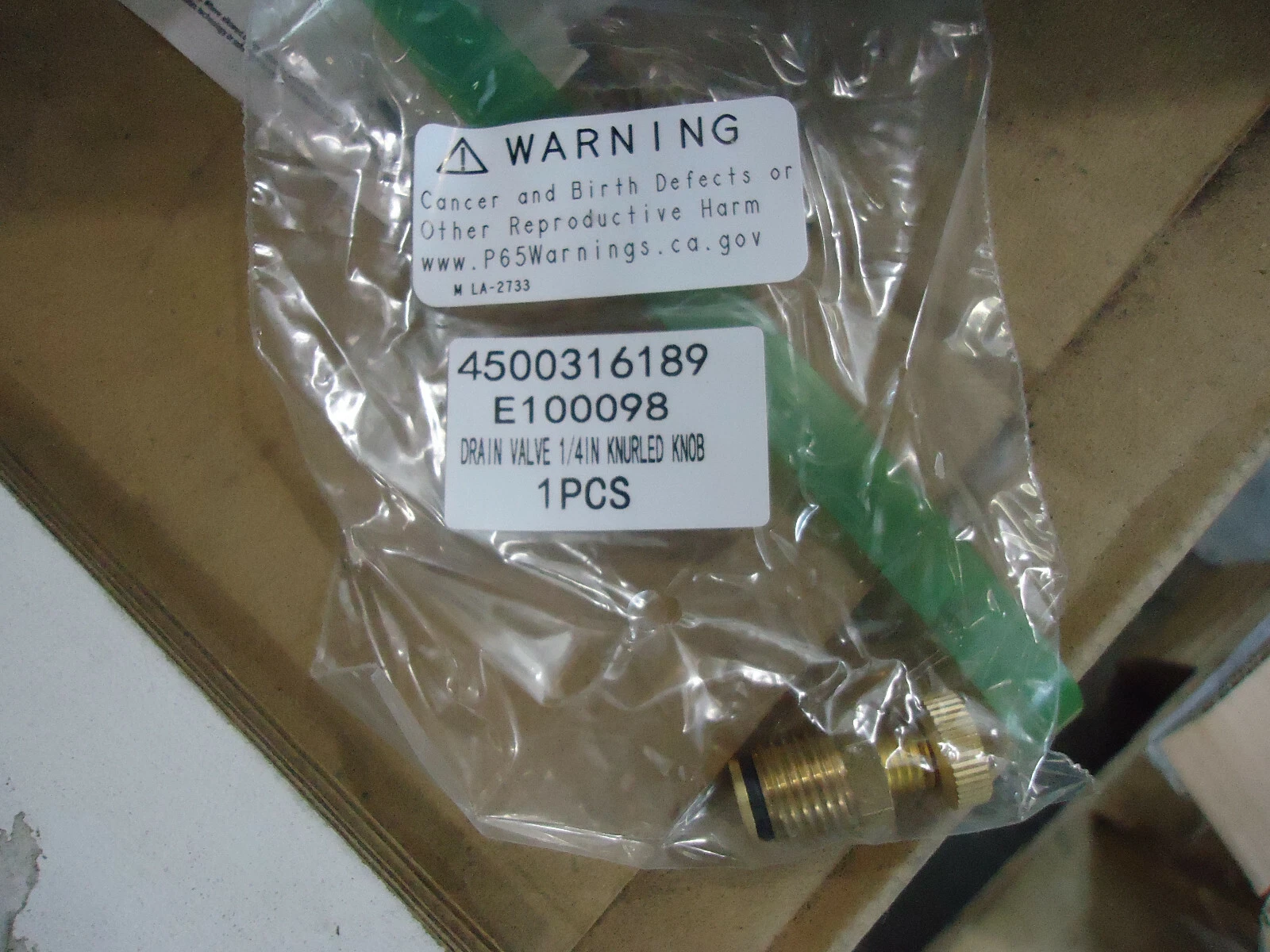 Coleman Sanborn Powermate E100098 Drain Valve 1/4" Knurled Knob ...