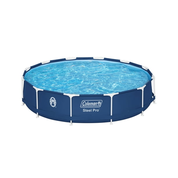 Coleman Steel Pro 12 ft. x 33 in. Round Metal Frame Above Ground Pool ...