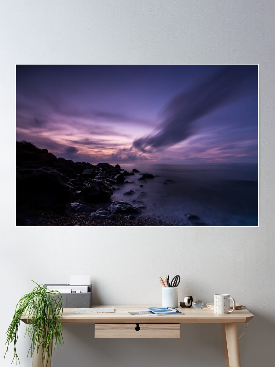 Coles Beach East Sunset Poster Wall Art, Modern Wall Decor For Living ...