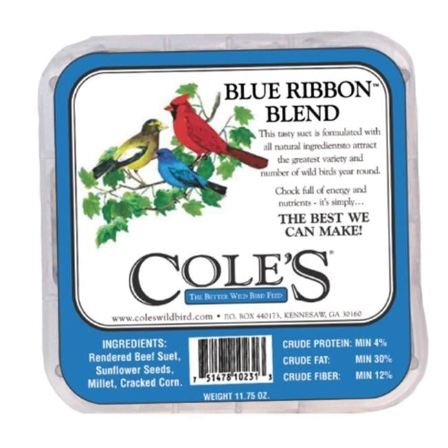 Coles Wild Bird Products Co Blue Ribbon Blend Suet Cake - Walmart.com
