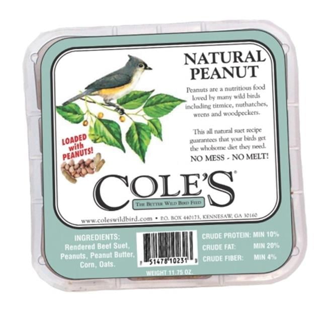 Coles Wild Bird Products Co Natural Peanut Suet Cake - Walmart.com