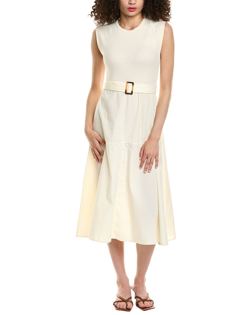 Colette Rose womens Belted Midi Dress, s, White - Walmart.com