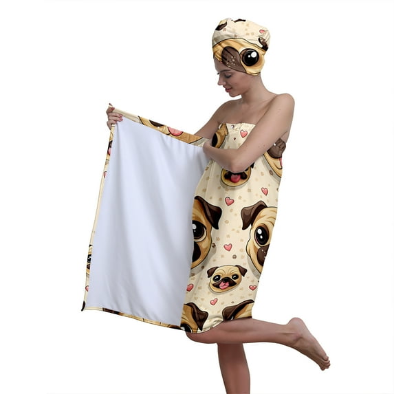 Colevkie 2 Pcs Women Bath Skirt & Shower Cap Set Adjustable Absorbent ...