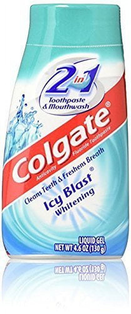 Colgate 2-in-1 Whitening Toothpaste & Mouthwash, Icy Blast, 4.6 oz, 2 ...