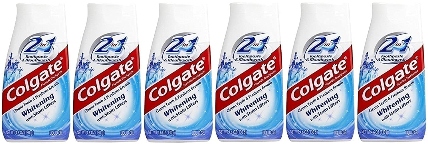 Colgate 2-in-1 Whitening With Stain Lifters Toothpaste 4.60 Oz (6 Packs ...