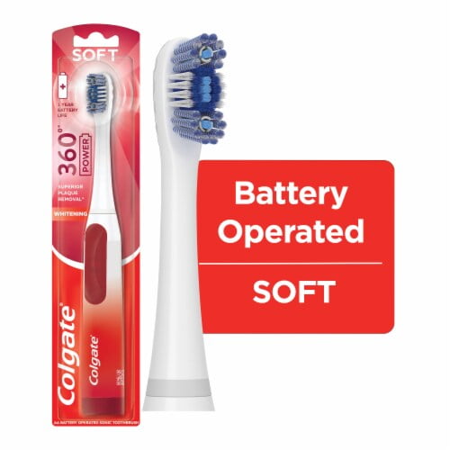 Colgate 360 Battery Powered Whitening Toothbrush in Soft 1 ct - Walmart.com