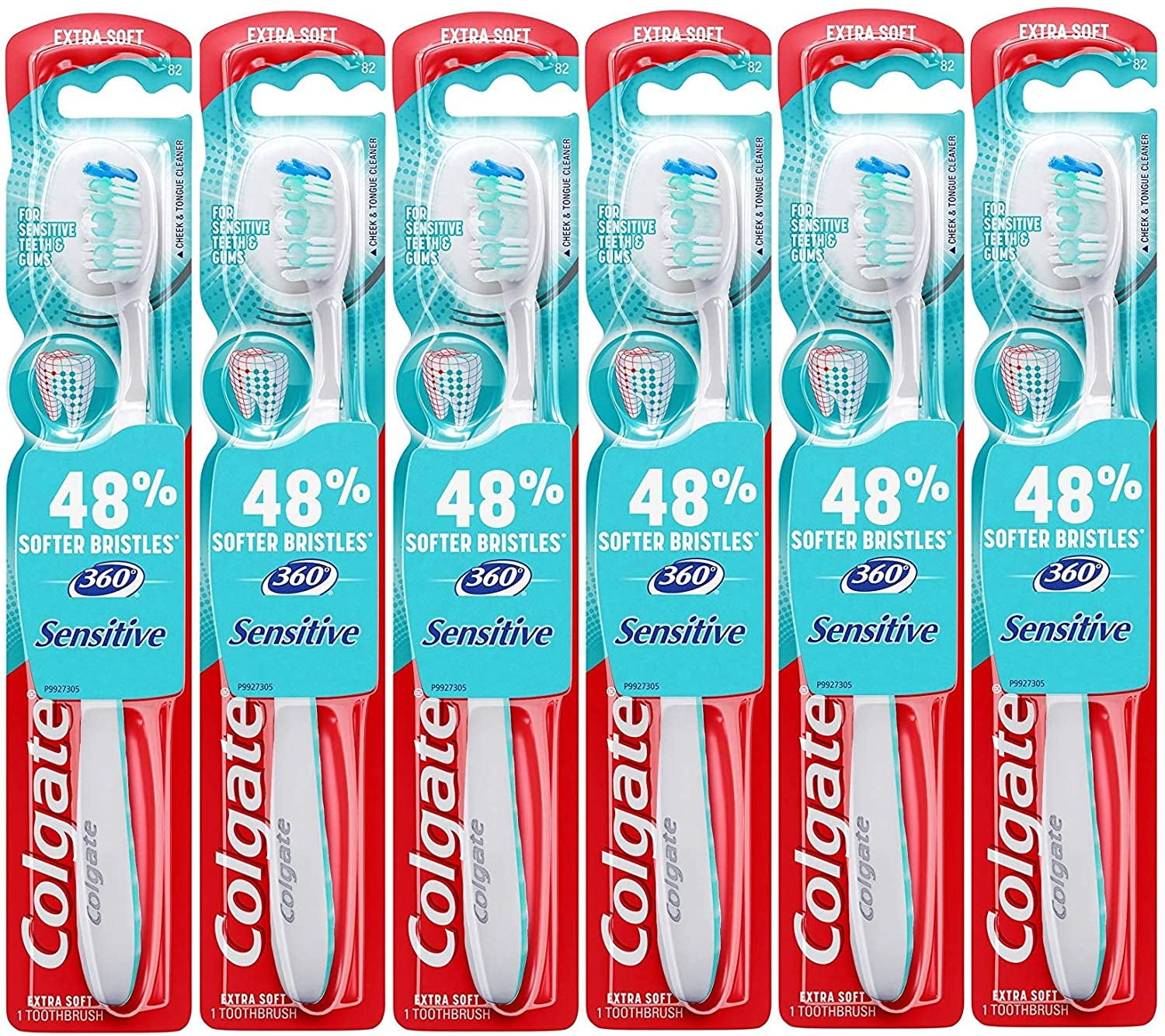Colgate 360 Enamel Health Sensitive Toothbrush, Compact Head, Extra ...