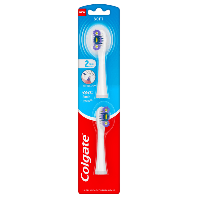 Colgate 360 Floss Tip, Soft Deep Cleaning Electric Toothbrush, Sonic ...
