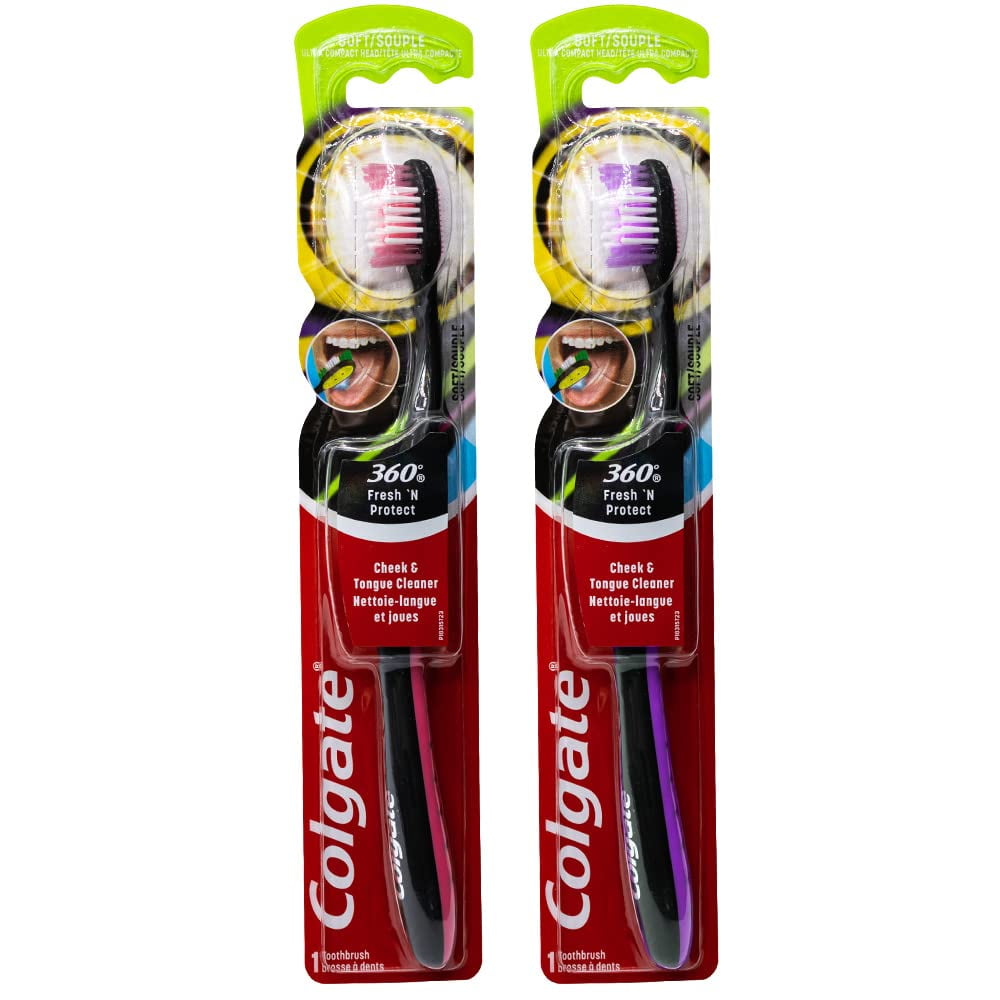 Colgate 360 Fresh N' Protect Toothbrush, Ultra Compact, Soft (Colors ...