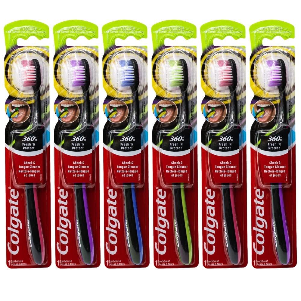 Colgate 360 Fresh N' Protect Toothbrush, Ultra Compact, Soft (Colors ...