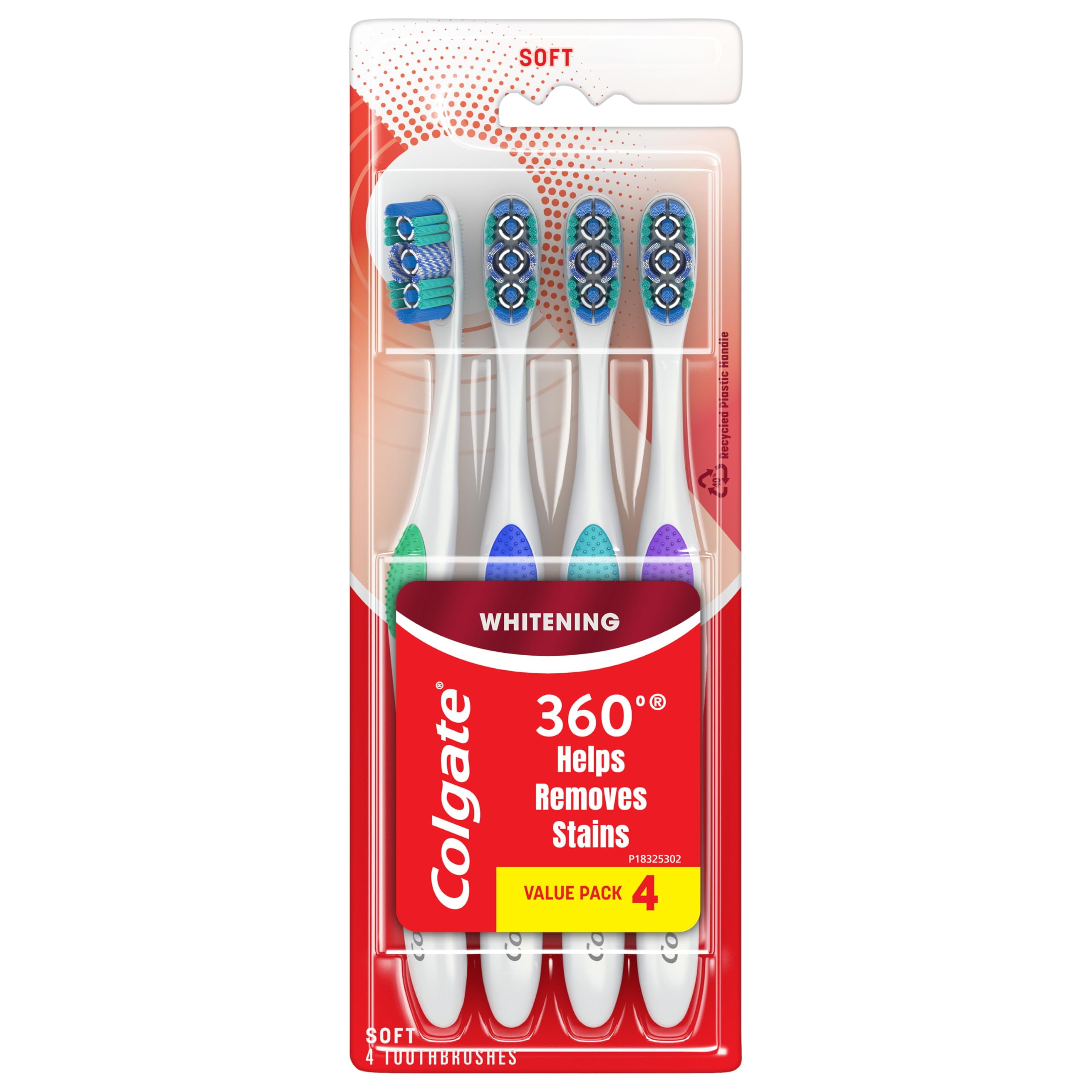 Colgate 360 Optic White AIF9 Whitening Toothbrush, Adult Soft ...