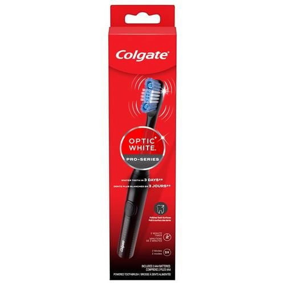 Colgate 360 Optic White Pro-Series Battery Black Toothbrush Packaging ...