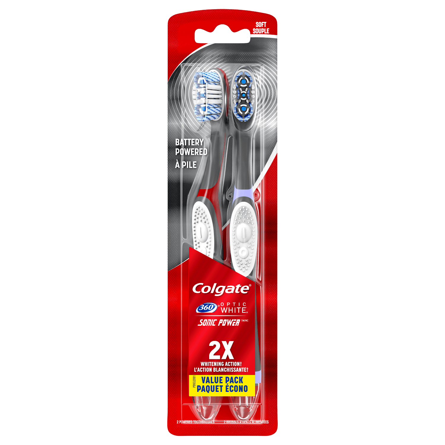 Colgate 360 Optic White Sonic Powered Electric Toothbrush - Soft ...