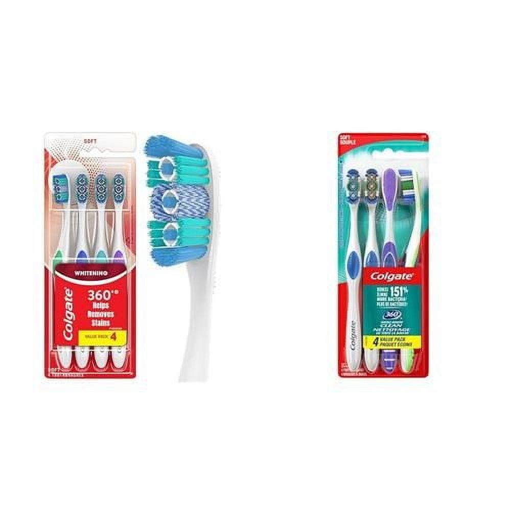 Colgate 360 Optic White Whitening Toothbrush, Adult Soft Toothbrush ...