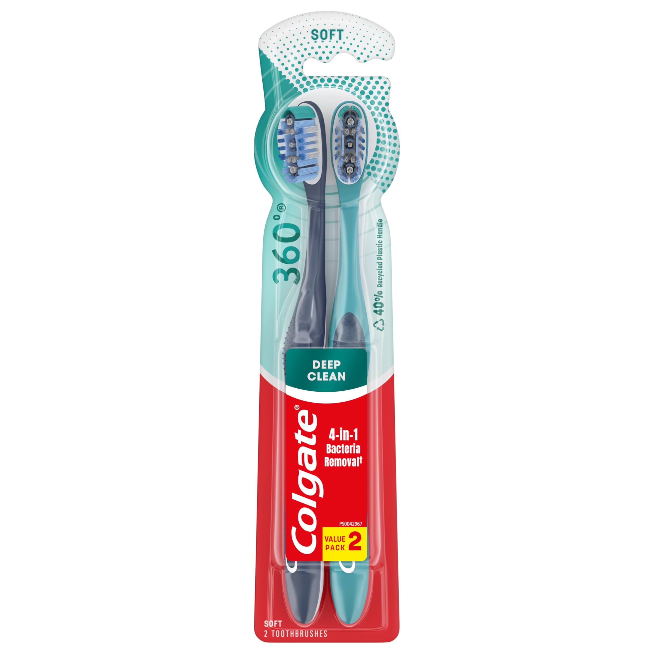 Colgate 360 Toothbrush, 2-ct IFF17 - Walmart.com