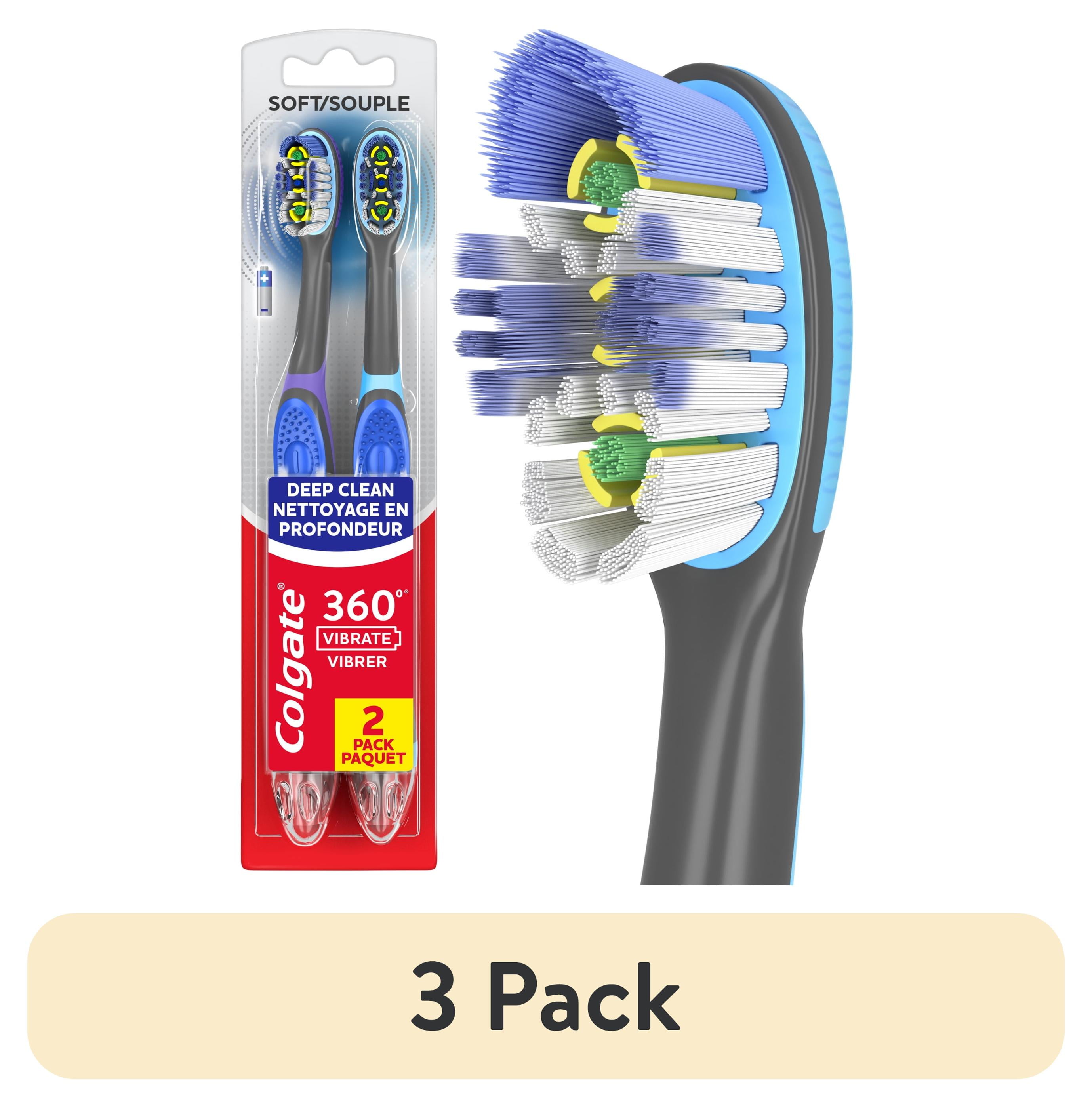 (3 pack) Colgate 360 Vibrate Deep Clean Battery Powered Adult ...