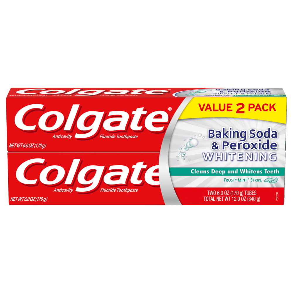 Colgate Whitening Toothpaste, Frosty Mint Flavor, Baking Soda ...
