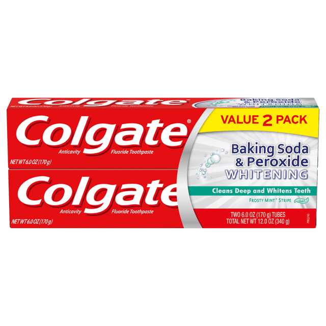 Colgate Whitening Toothpaste, Frosty Mint Flavor, Baking Soda ...