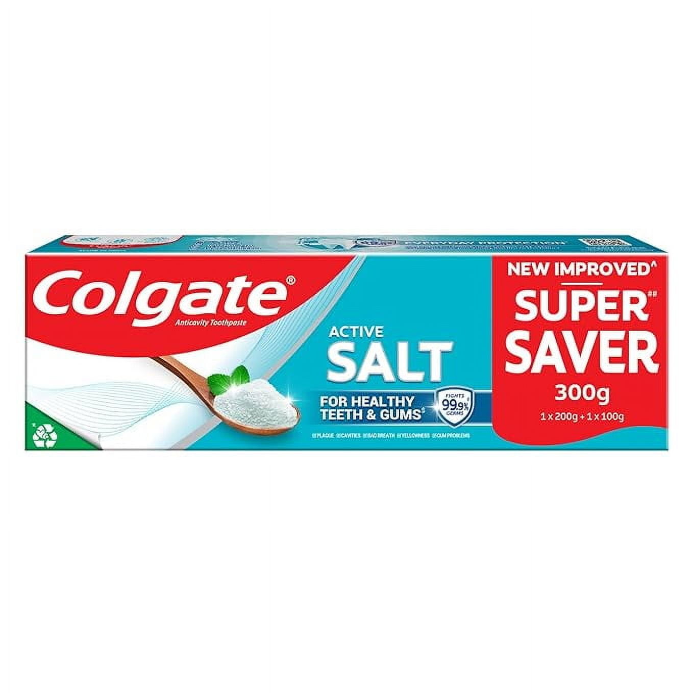Colgate Active Salt 300g (200g + 100g , Pack of 2) Toothpaste - Walmart.com