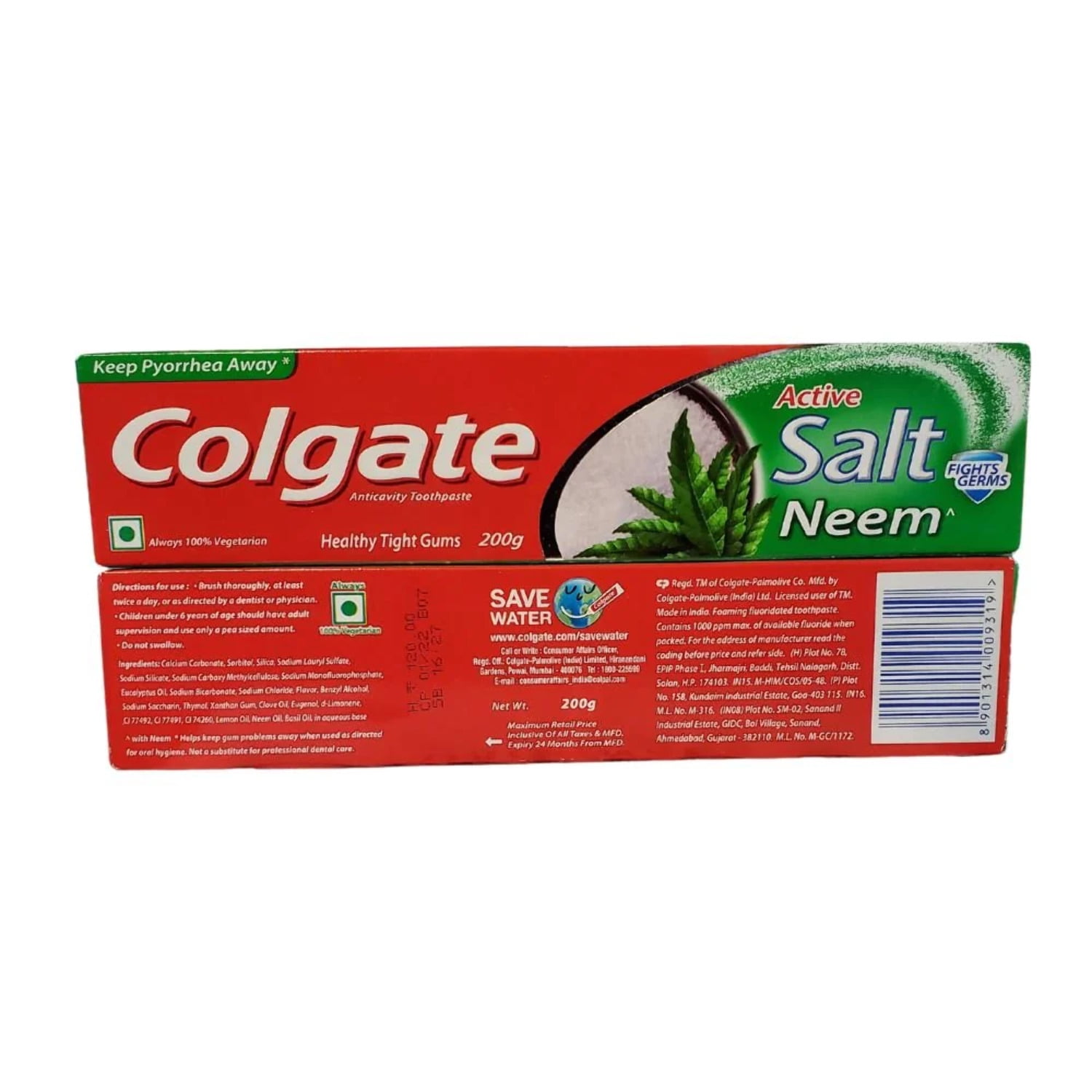 Colgate Active Salt Neem Anticavity Toothpaste 200g (Pack of 3 ...