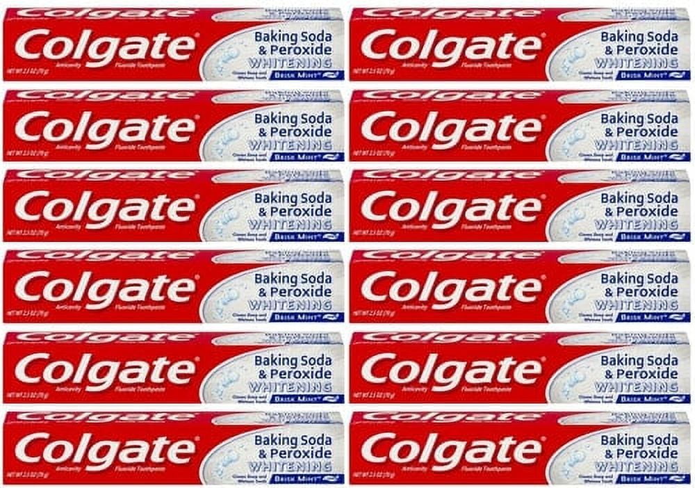 Colgate Baking Soda Peroxide Whitening Brisk Mint Toothpaste 2.5 oz ...