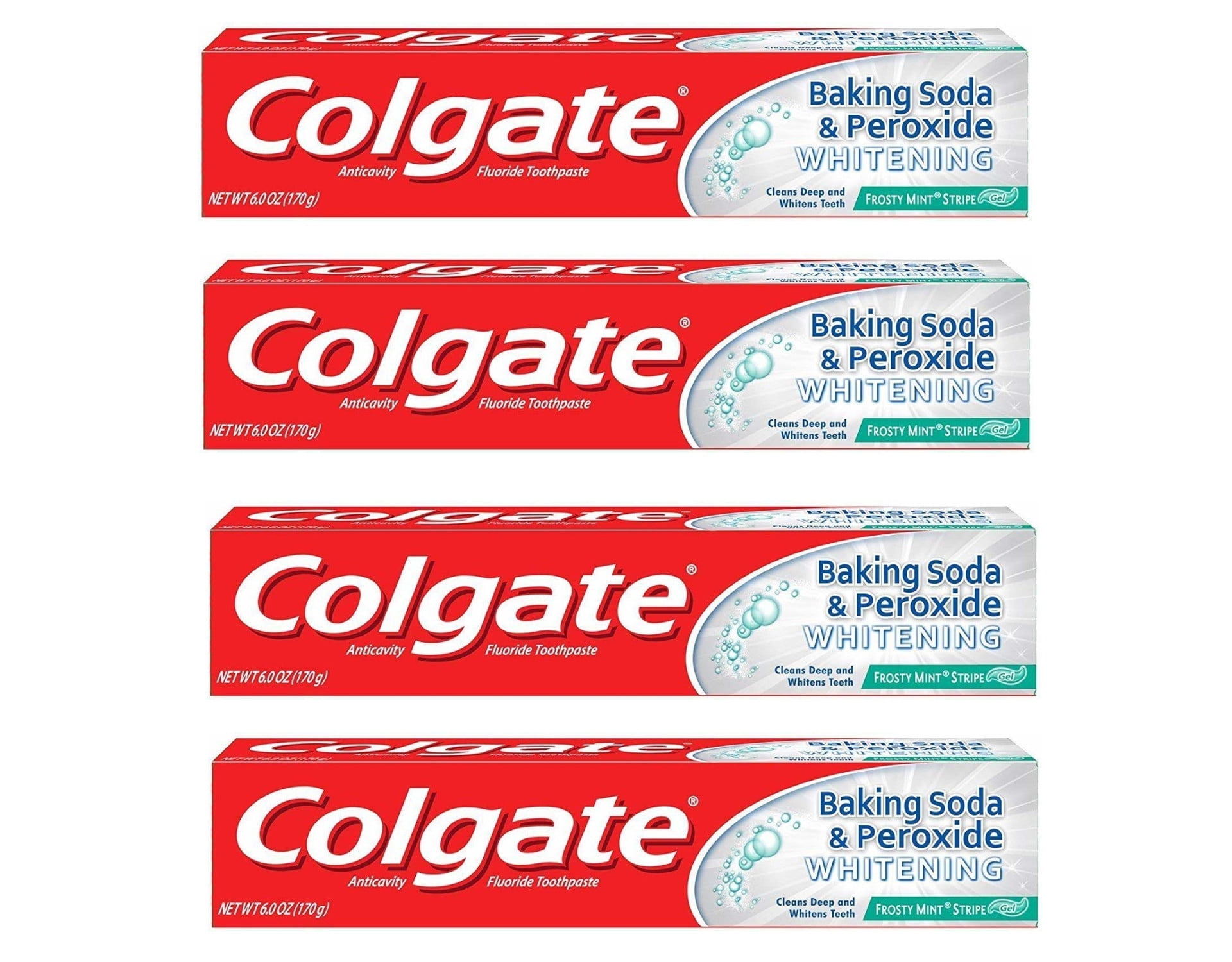 Colgate Baking Soda & Peroxide Whitening, Plaque Removing, Frosty Mint ...