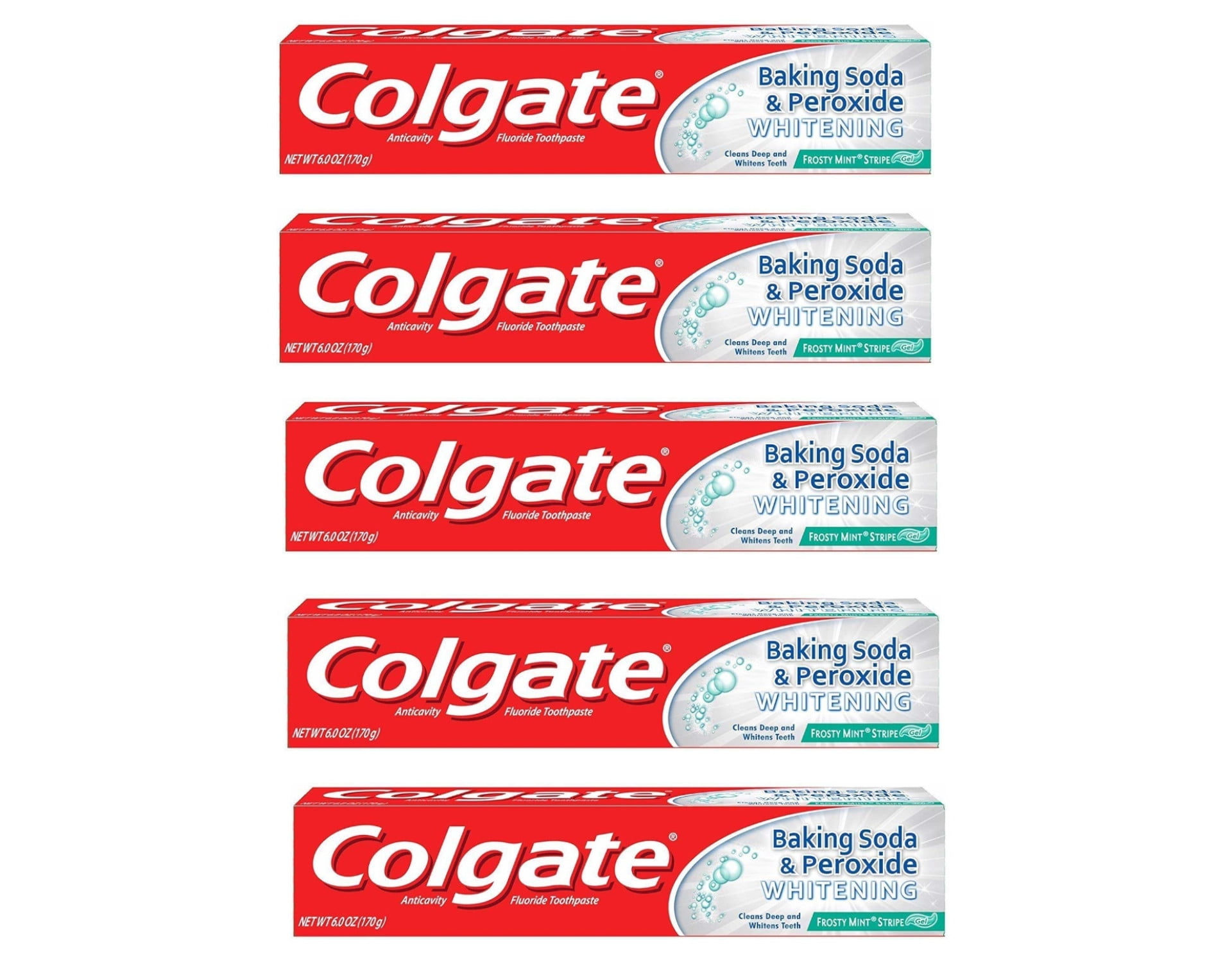 Colgate Baking Soda & Peroxide Whitening Frosty Mint Stripe Toothpaste ...