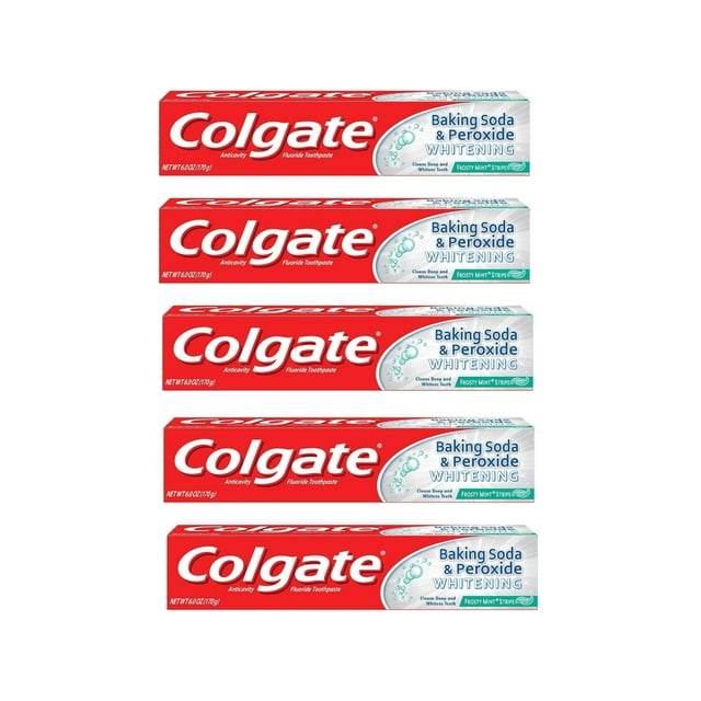 Colgate Baking Soda & Peroxide Whitening Frosty Mint Stripe Toothpaste ...