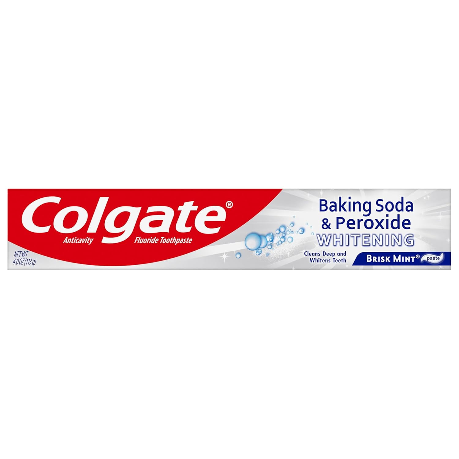 Colgate Baking Soda and Peroxide Whitening Bubbles Toothpaste, Brisk ...