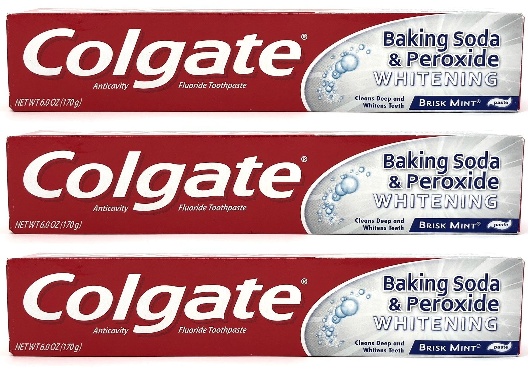Colgate Baking Soda And Peroxide Whitening Toothpaste, Brisk Mint, 6 Oz ...