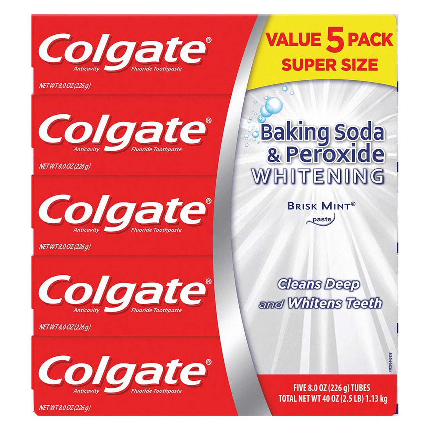 Colgate Baking Soda and Peroxide Whitening Toothpaste, Brisk Mint, 8 oz ...