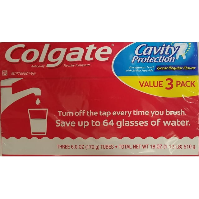 Colgate Basic Cavity Protection 6 Oz. Regular Flavor Toothpaste, 3 Pack ...