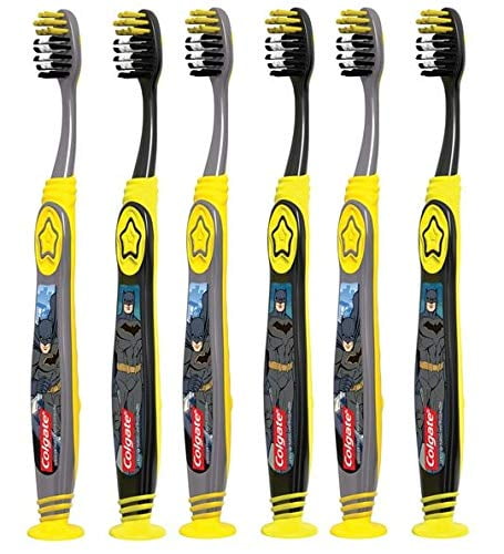 Colgate Batman Toothbrush with Suction Cup Kids 5+ Years Extra Soft - 6 ...