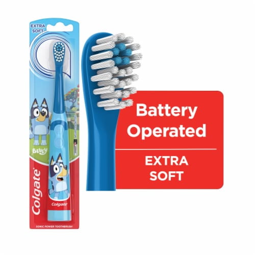 Colgate Battery Powered Bluey Toothbrush for Kids Ages 3+ Extra Soft 1 ...