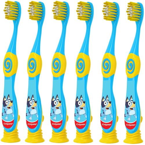 Colgate Bluey Toothbrush For Children With Suction Cup, Kids 2-5 Years ...