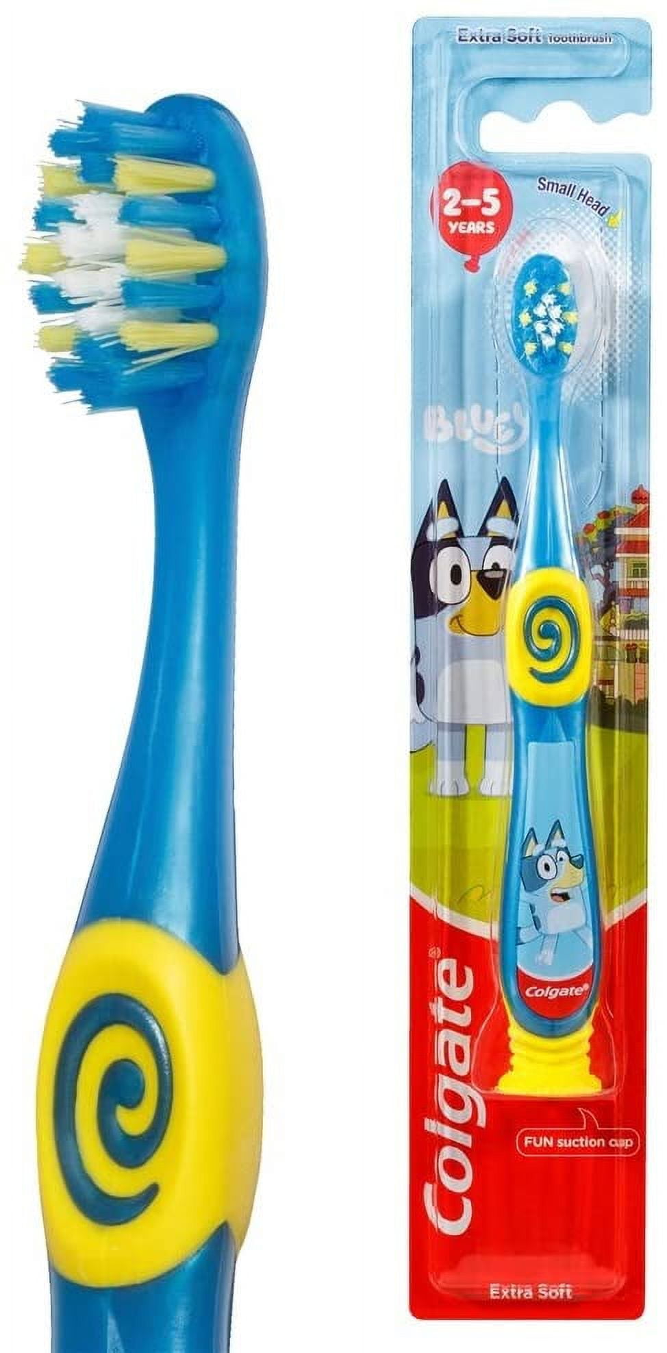 Colgate Bluey Toothbrush for Children with Suction Cup, Kids 2-5 Years ...