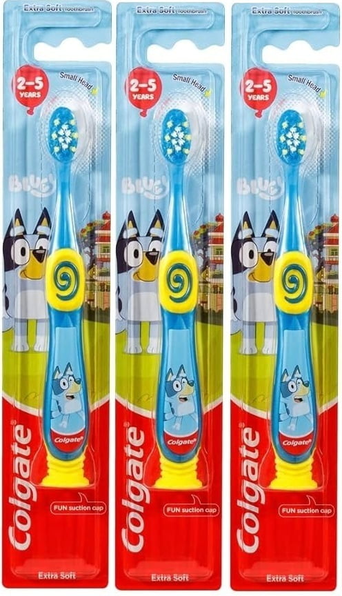 Colgate Bluey Toothbrush for Children with Suction Cup, Kids 2-5 Years ...