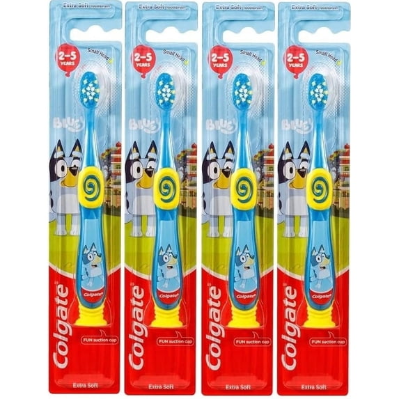 Colgate Bluey Toothbrush for Children with Suction Cup, Kids 2-5 Years ...