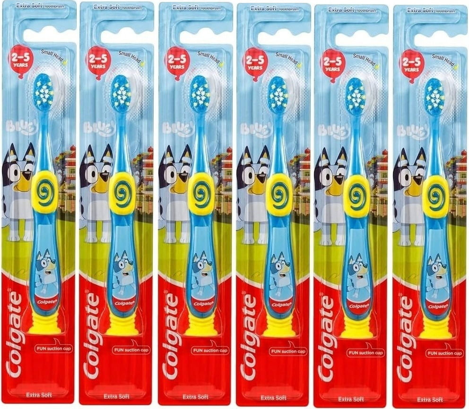 Colgate Bluey Toothbrush for Children with Suction Cup, Kids 2-5 Years ...