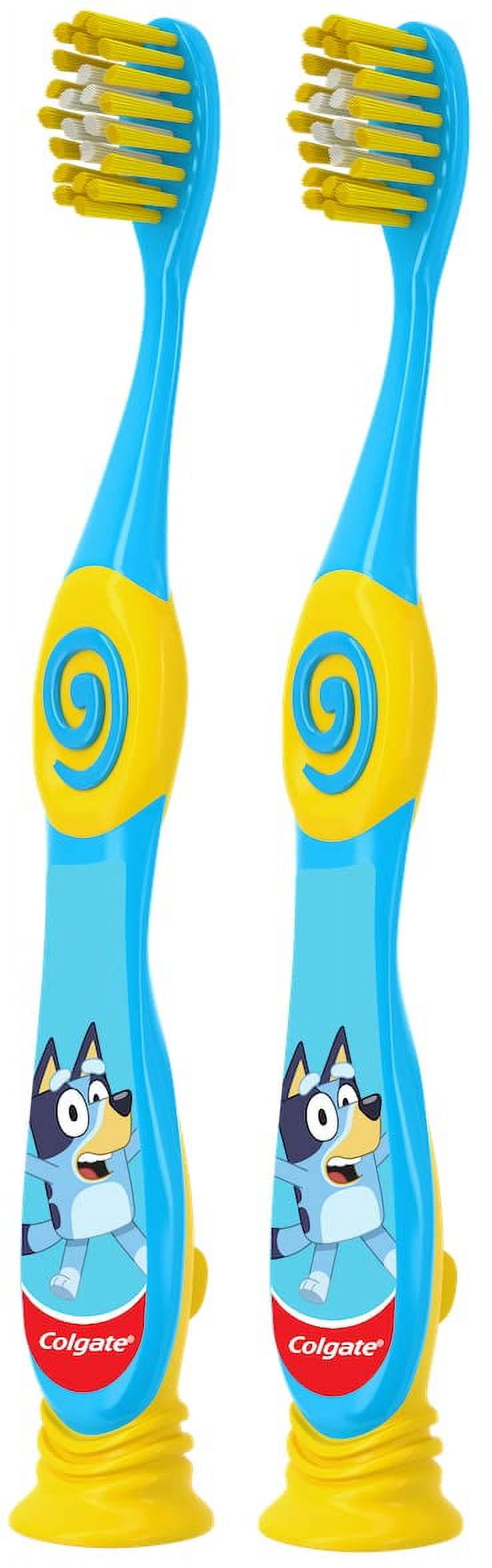 Colgate Bluey Toothbrush for Children with Suction Cup, Kids 2-5 Years ...