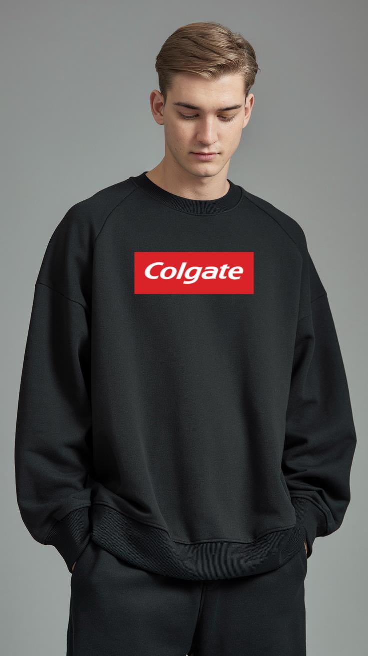 Colgate Box Logo Essential Active Logo Funny sweatshirt, for men ...