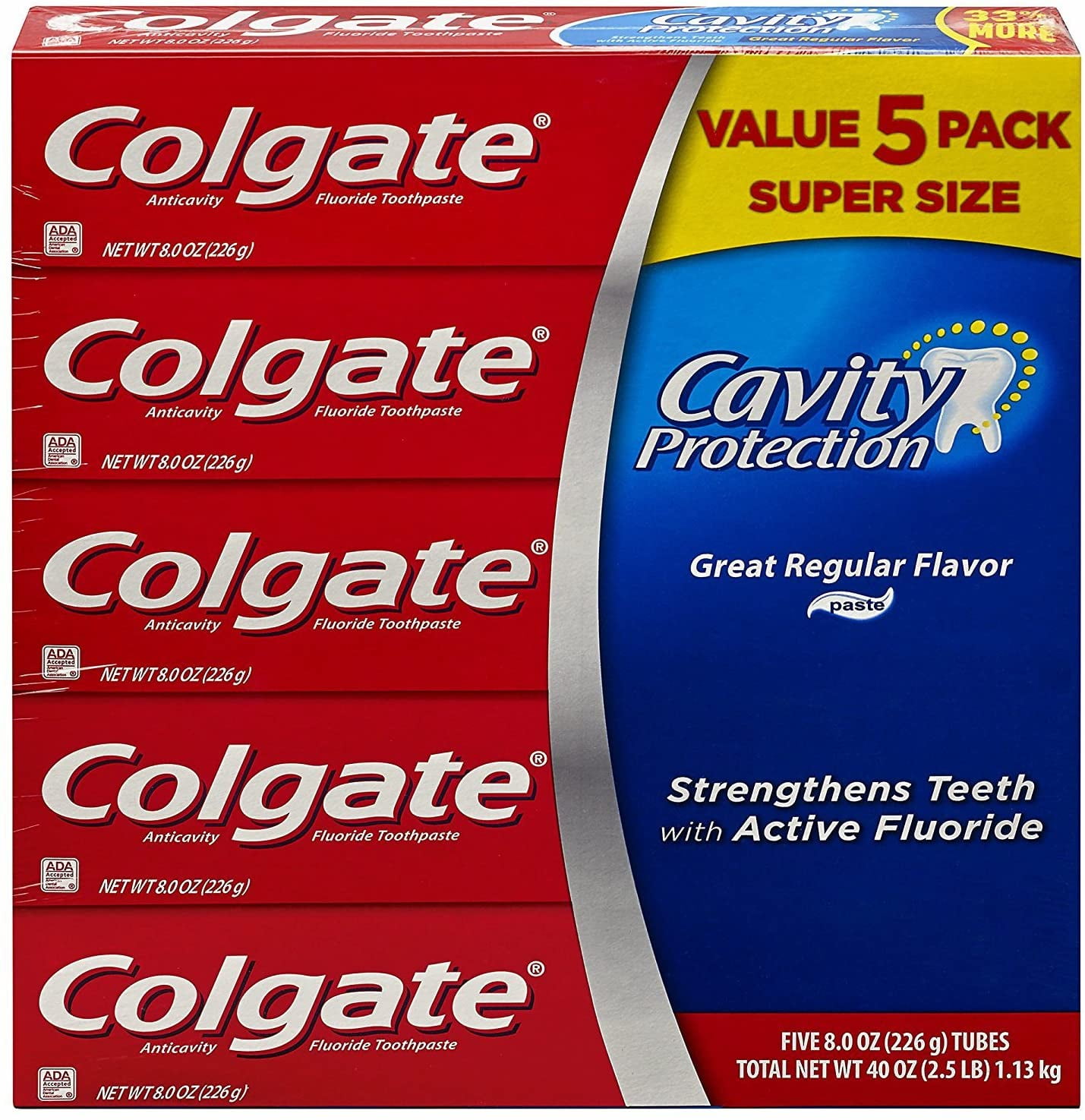 Colgate Cavity Protection Regular Flavor Fluoride Toothpaste 8 Ounce ...