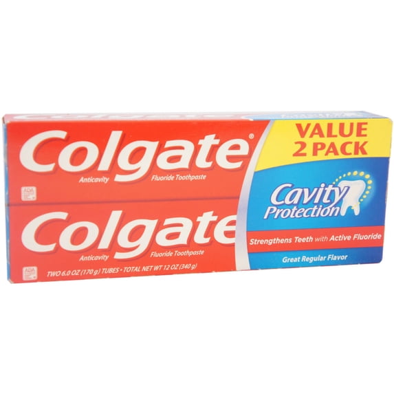 Colgate Cavity Protection Toothpaste, Value Pack, 6 oz , 2 ea (Pack of ...