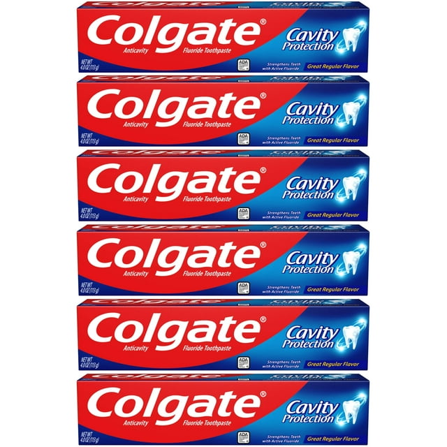 Colgate Cavity Protection Toothpaste With Fluoride - 4 Ounce (Pack Of 6 ...