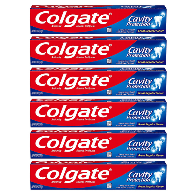 Colgate Cavity Protection Travel Toothpaste with Fluoride, ADA Accepted ...
