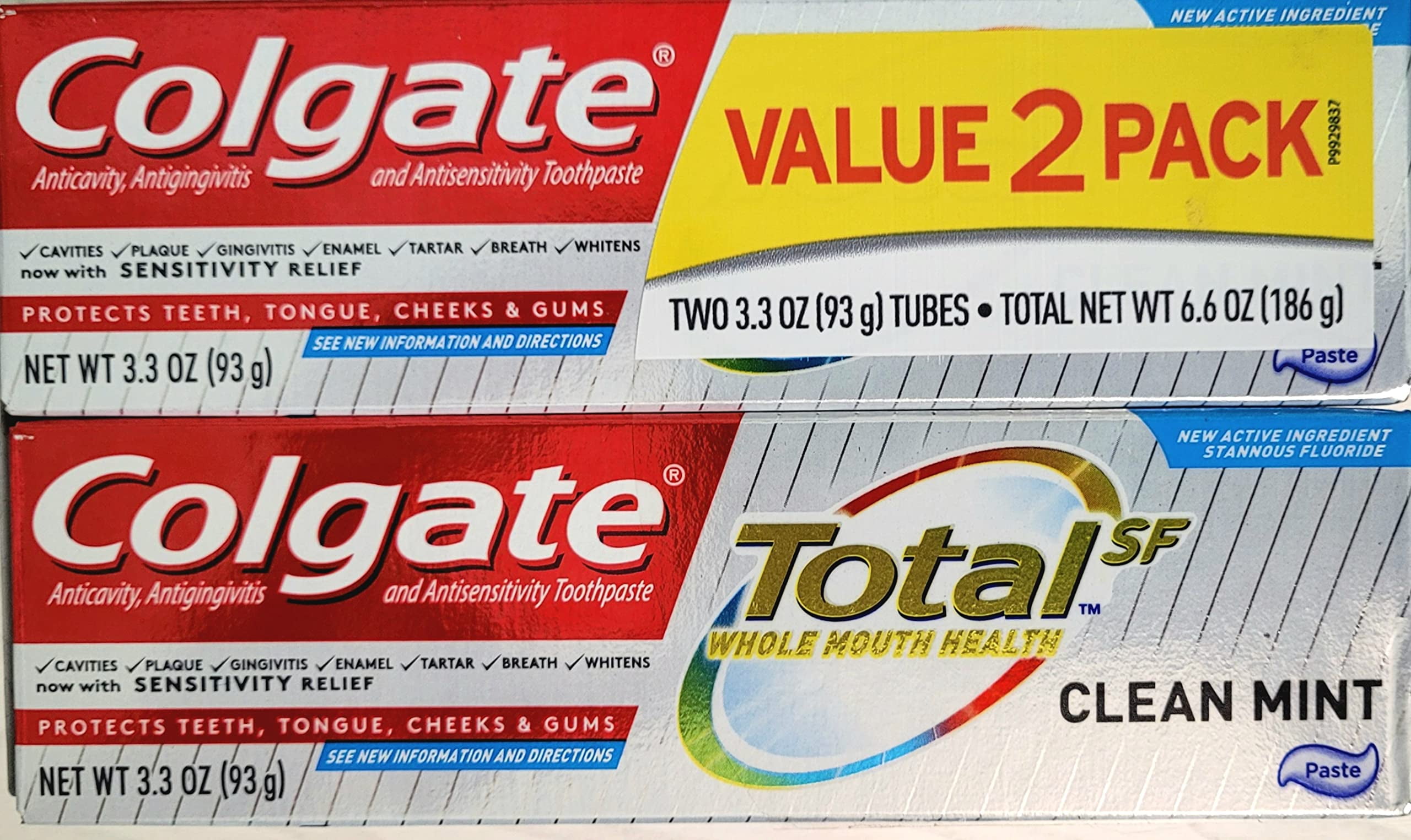 Colgate Colgate total toothpaste, IFF17 clean mint, 3.3 oz. 2-pack ...